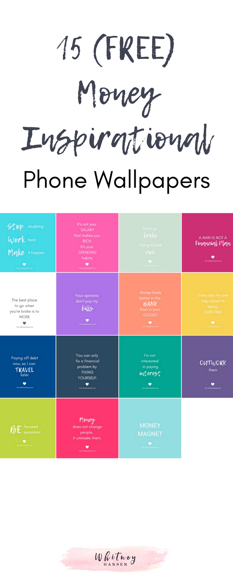 15 (Free)Inspirational Money Phone Wallpapers - Whitney Hansen | Money ...
