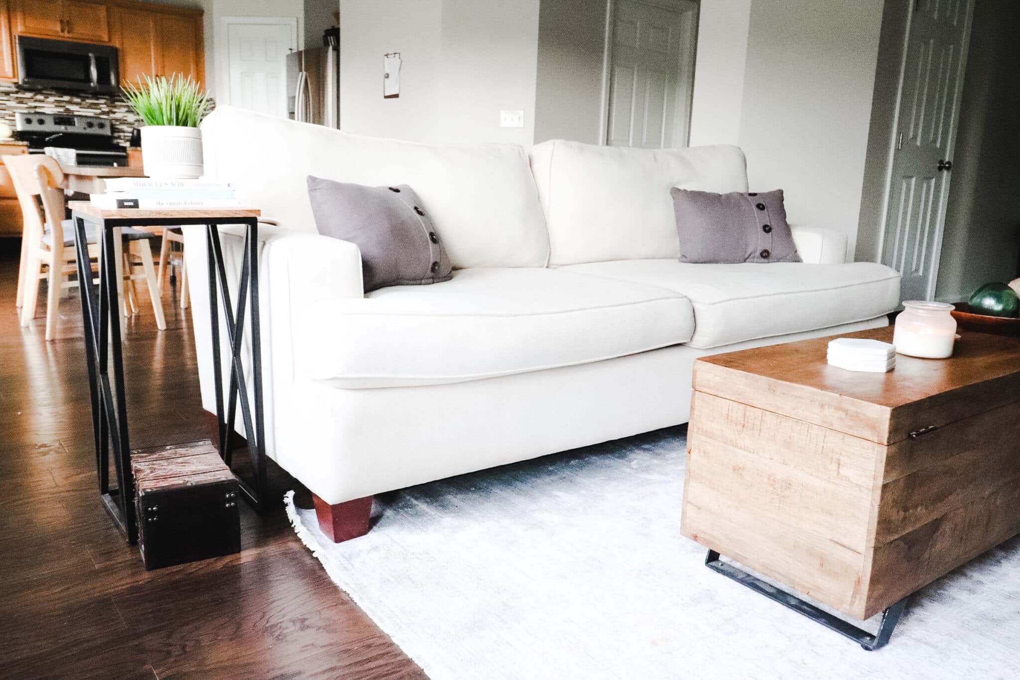 My $450 Living Room Makeover Using Second Hand Furniture - Whitney ...