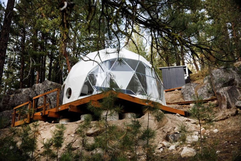 We Built A GLAMPING DOME– How we set up a Geodesic Dome Airbnb ...